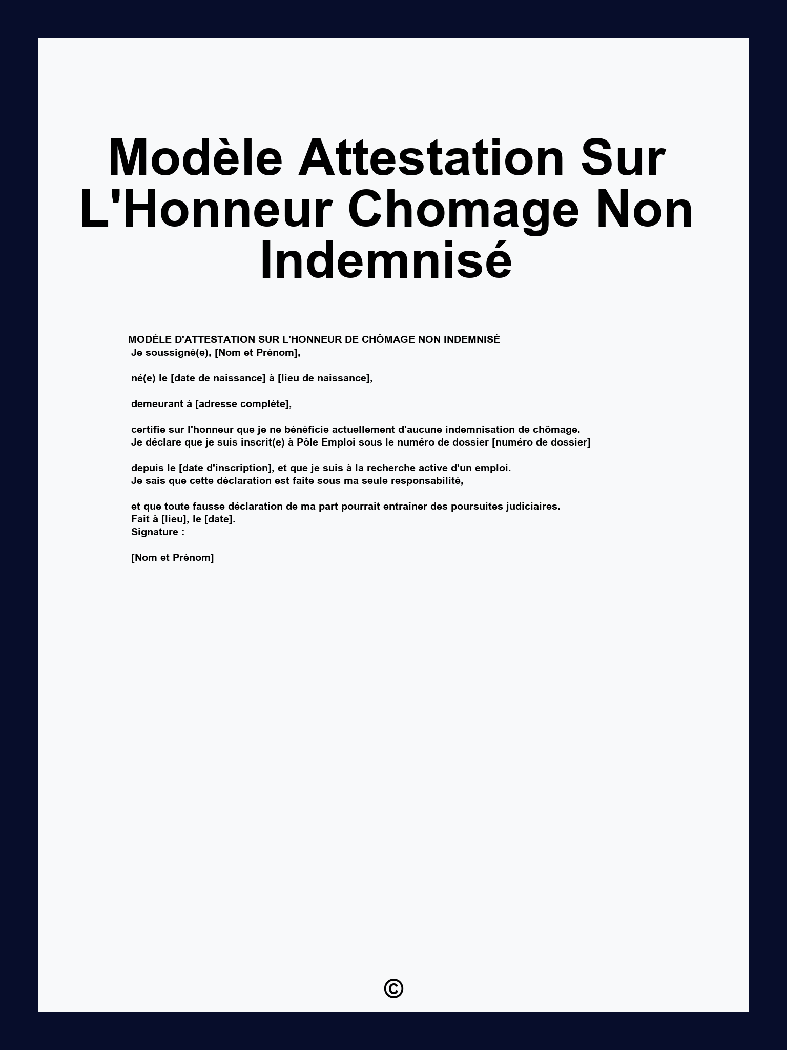 Modele Attestation Sur L'honneur De Non Ressources Ameli | Maria Schneider
